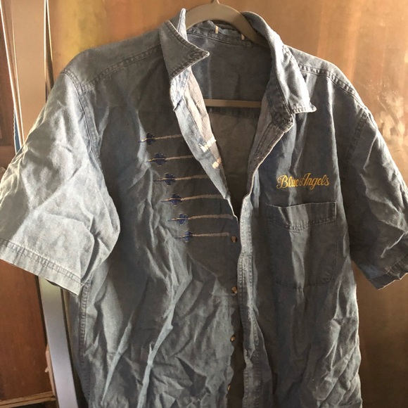Blue Angels | Shirts | Vintage Us Navy Blue Angels Shirt 49 3 Or 25 ...